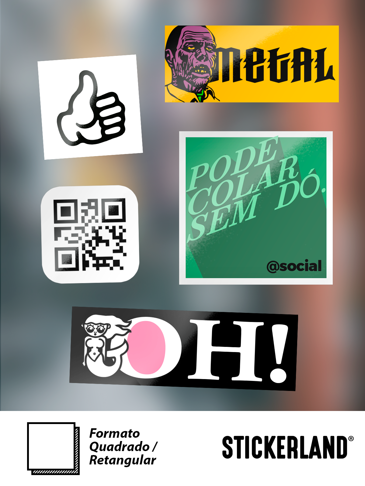 Stickers adesivos personalizados laminado brilho – Stickerland Adesivos
